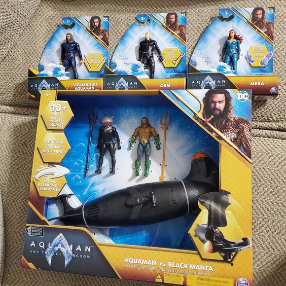 DC Comics | Toys | 4 Dc Aquaman The Lost Kingdom Aquaman Mera Black ...